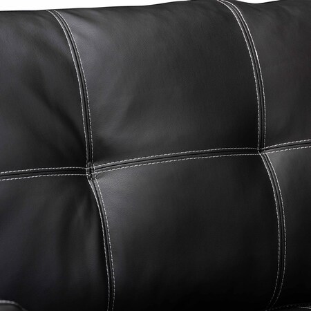Baxton studio dobson black leather modern sectional sofa store